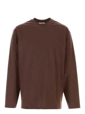 JIL SANDER Cotton T-shirt - Brown