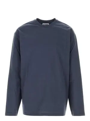 JIL SANDER 100% Cotton T-shirt For - Blue