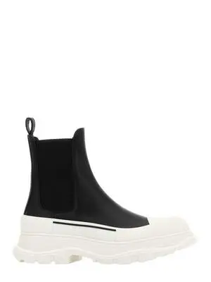 ALEXANDER MCQUEEN Alexander McQueen Tread Slick Nappa Leather Ankle Boots