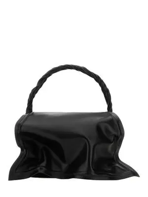 Y/project Structured Leather Handbag With Silver-tone Hardware - Black