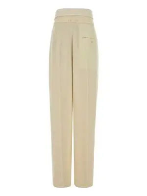 Carven Gabardine Orchidé Tailored Trousers - Yellow