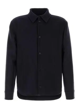 JIL SANDER 100% Wool Shirt - Blue