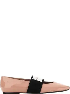 Givenchy Squared Toe Calf Leather Ballerinas - Pink