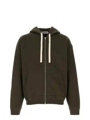 JIL SANDER Cotton Sweatshirt For - Green
