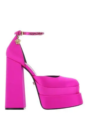 Versace Medusa Aevitas Satin Platform Pumps - Pink