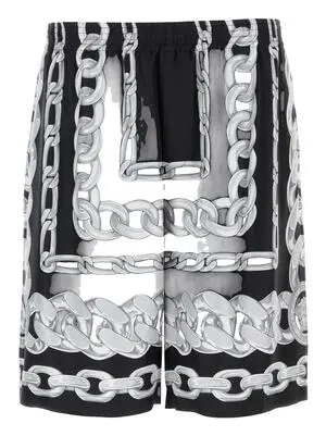Versace VERSACE Silk Bermuda Shorts With Chain Print Printed