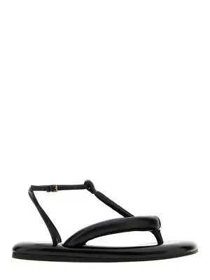Givenchy Boudoir Leather Thong Sandals - Black