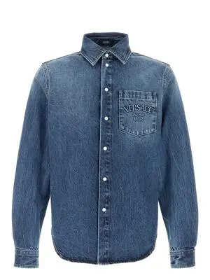 Versace Italian Denim Shirt - Light Blue