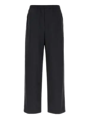 JIL SANDER Wide-leg Tech Fabric Trousers - Black