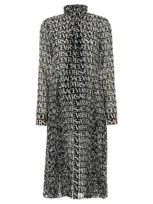 Versace Crepe All-over Print Shirt Dress - Printed