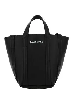 Balenciaga Everyday Xs Leather Handbag With Adjustable Shoulder Strap - Black