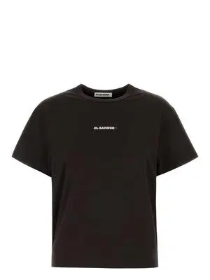 JIL SANDER Stretch Polyester T-shirt - Brown