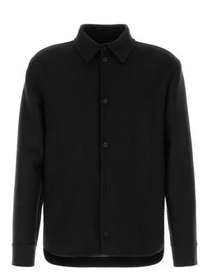 JIL SANDER 100% Wool Shirt - Black