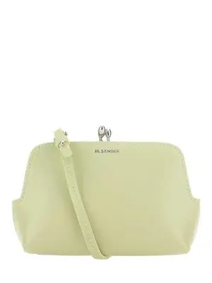 JIL SANDER Mini Goji Leather Crossbody Bag - Green