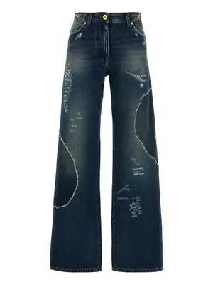 Versace Denim Wide-leg Jeans - Blue