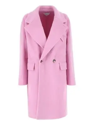 Bottega Veneta BOTTEGA VENETA Pink Wool-Blend Double-Breasted Jacket Pink