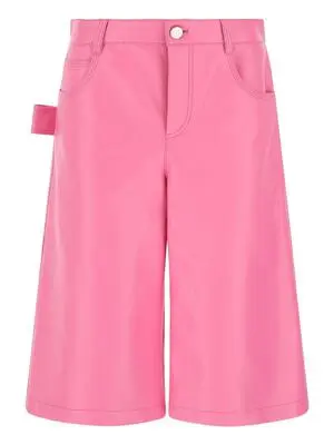 Bottega Veneta Nappa Leather Tailored Bermuda Shorts - Pink