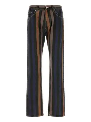 Versace Versace Striped Denim Jeans Stripped