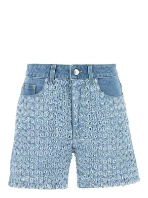 STELLA MCCARTNEY STELLA MCCARTNEY Denim Shorts With Textured Weave