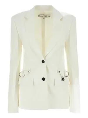 JW Anderson Stretch Wool-blend Blazer - White