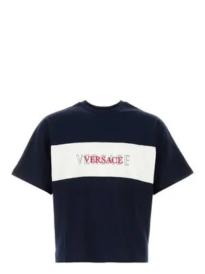 Versace Versatile Cotton T-shirt For - Blue