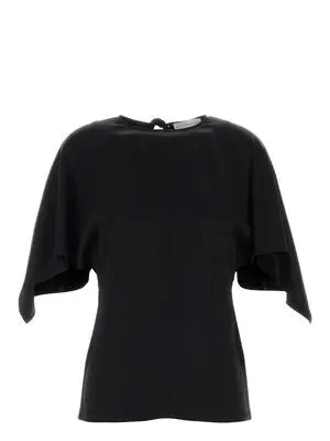 Stella McCartney STELLA MCCARTNEY Satin Draped Top Black