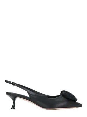 ROGER VIVIER Slingback Pumps With Rose Detailing - Nero