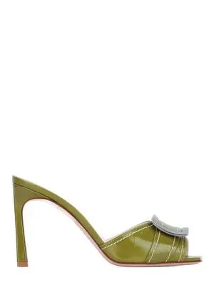 ROGER VIVIER Trompette Buckled Heeled Mules - Callagreen