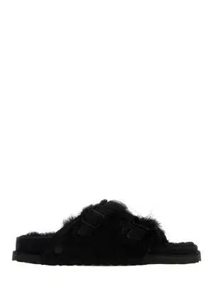 BIRKENSTOCK 1774 X BECOMES BERLIN Shearling Zurich Slip-on Slippers - Black