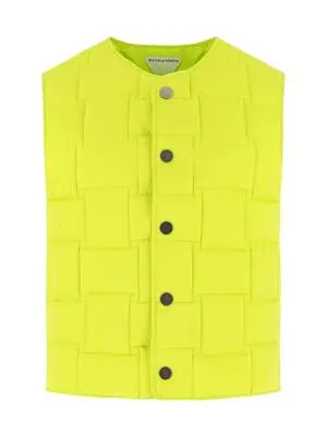 Bottega Veneta Padded Nylon Vest - Green