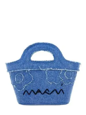 Marni Marni Denim Tropicalia Mini Handbag Light Blue