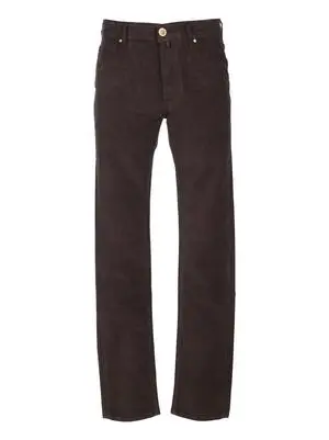 Jacob Cohen Tailored Flat Front Trousers - Brown