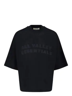 Fear Of God Fear Of God Essentials Graphic Mesh Short Sleeve T-Shirt Black