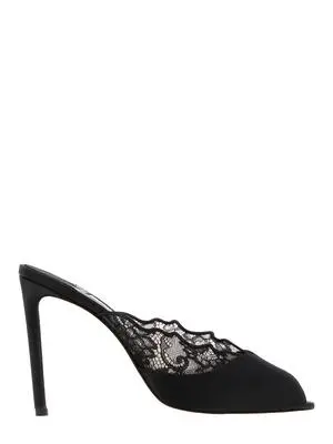JIMMY CHOO Brigitte Satin And Lace Pumps - Black