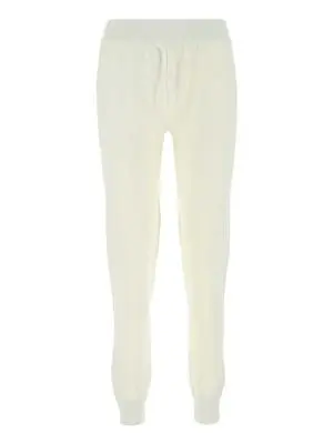 Bottega Veneta BOTTEGA VENETA Stretch Wool Blend Tapered Joggers White