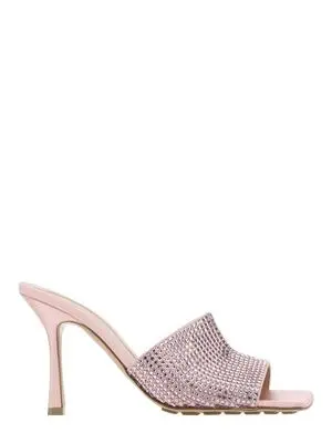 Bottega Veneta Bottega Veneta Embellished Satin High Heel Sandals Pink
