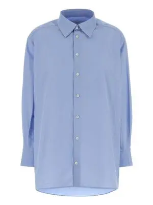 ORIANE Oversized Poplin Shirt - Light Blue
