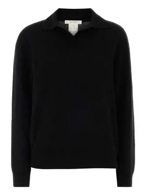 THE ROW Cashmere Oashi Polo Shirt - Black