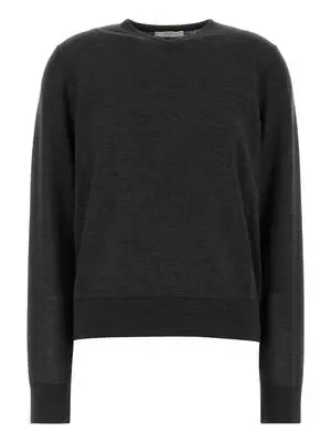 THE ROW THE ROW Cashmere-Silk Crewneck Sweater Grey