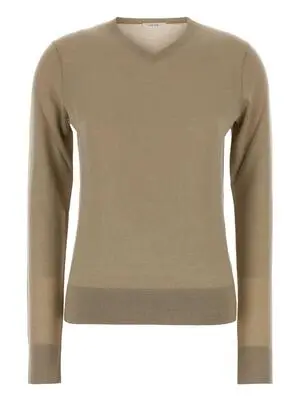 THE ROW THE ROW Cashmere Silk V-Neck Sweater