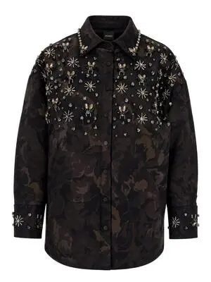 PINKO PINKO Embellished Camouflage Shirt Jacket