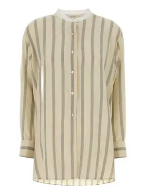 THE ROW THE ROW Embroidered Silk Falco Shirt