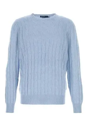 Polo Ralph Lauren Polo Ralph Lauren 100% Cashmere Cable Knit Sweater Light Blue