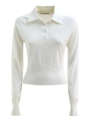 Givenchy GIVENCHY Silk-Cotton Polo Shirt Bianco