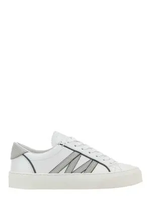 Moncler Monaco Leather Sneakers - White
