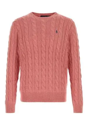 Polo Ralph Lauren Polo Ralph Lauren Cotton Cable Knit Crewneck Sweater Pink