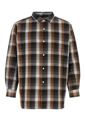 Nanamica Embroidered Cotton-blend Shirt - Checked