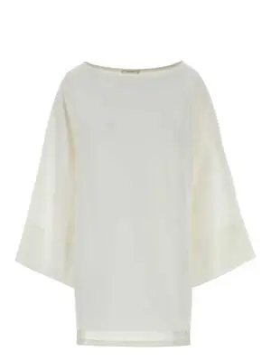 THE ROW Junia Linen Blouse - White