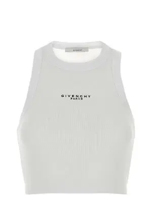 Givenchy Stretch Cotton Cropped Mini Top - White