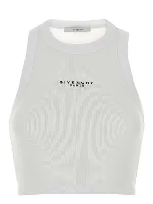 Givenchy Stretch Cotton Cropped Mini Top - White